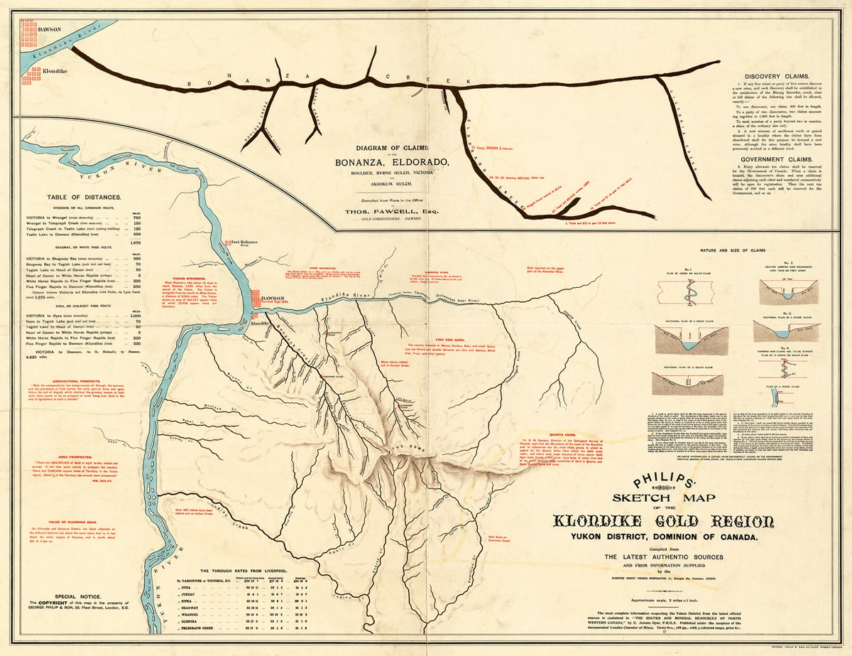 Klondike Gold Rush Map