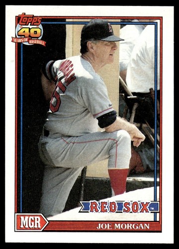 1991 Topps #21 Joe Morgan - Boston Red Sox - HOF | eBay