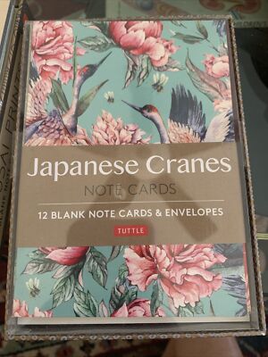 Japanese Cranes Note Cards: 12 Blank Note Cards & Envelopes (6 x 4 inch ...