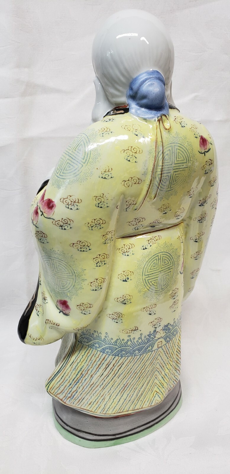 VINTAGE CHINESE Asian Porcelain Standing Wise Man Figurine Statue 13.5 ...