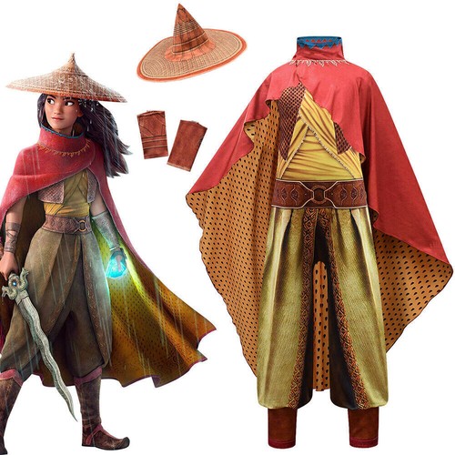 Girls Raya And The Last Dragon Raya Cosplay Costume Halloween Outfit ...