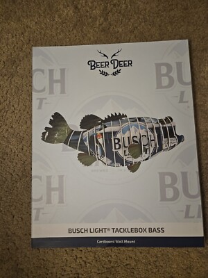 Beer Deer Busch Light 3D Cardboard Beer Bass Fish Wall Mount ** NEW ...