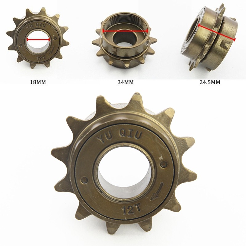 Space Saving Durable Single Speed Flywheel Pinion Gear Kit for Bike ...