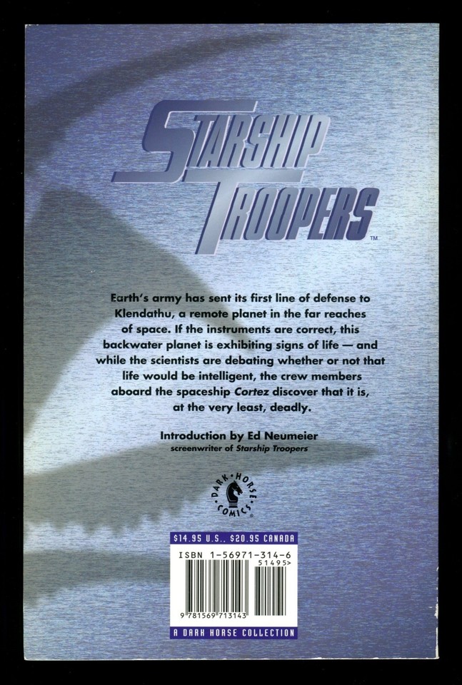 Starship Troopers Trade Paperback TPB Movie Adapt Insect Touch Brute ...