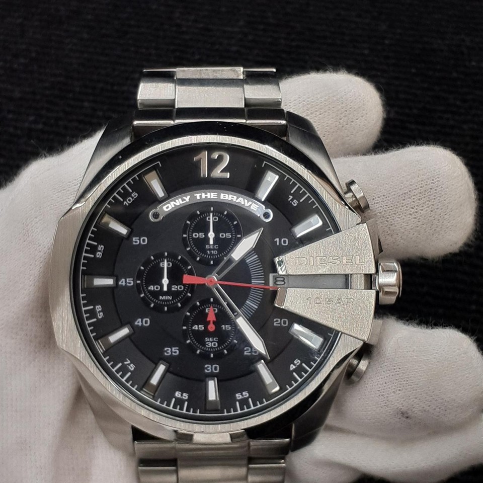 Diesel DZ-4308 Quartz Chronograph Watch, Men's Black Stainless Steel ...