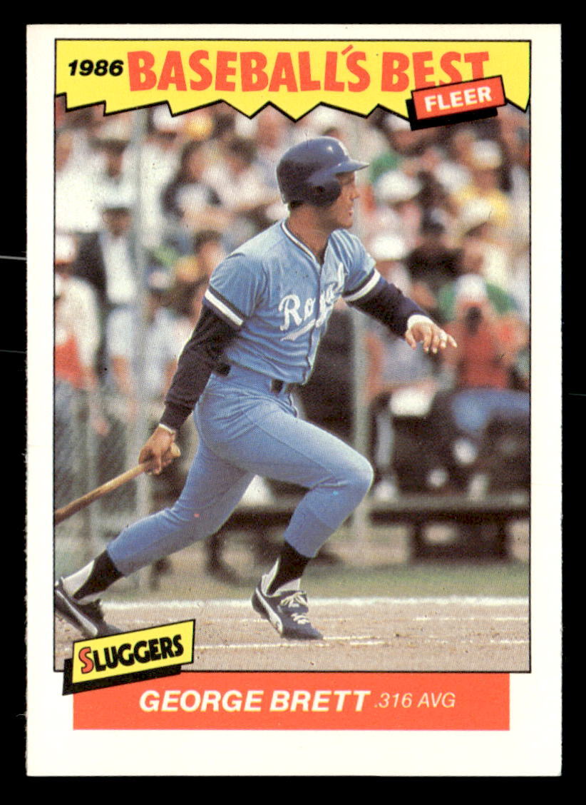 George Brett 1986 Fleer Baseball's Best Sluggers vs. Pitchers Card #3 ...
