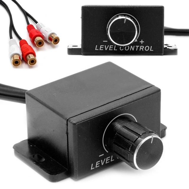 Audio RCA Inline Signal Line Level Amp Remote Volume Controller Gain ...