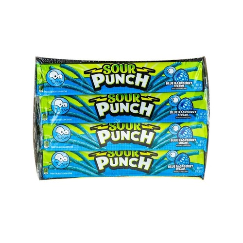 Sour Punch Straws Blue Raspberry 24 Count - 2oz Each | eBay