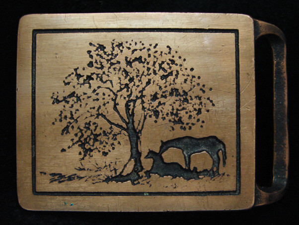 PB07150 VINTAGE 1975 **TWO HORSES** TECH-ETHER GUILD … - Gem