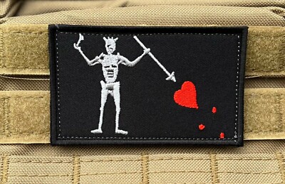Seal Team Blackbeard Pirate Flag Patch Hook/Loop Edward Teach Tactical ...