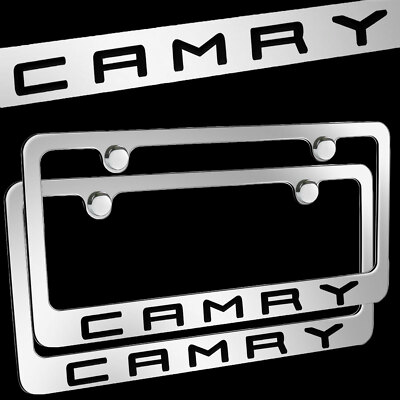 2PCS Toyota Camry Chrome Plated Brass License Plate Frame Officially ...