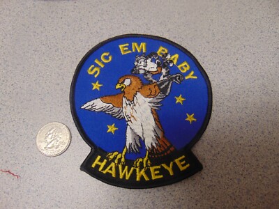 PATCH MILITARY OLDER UNITED STATES NAVY SIC EM BABY HAWKEYE | eBay