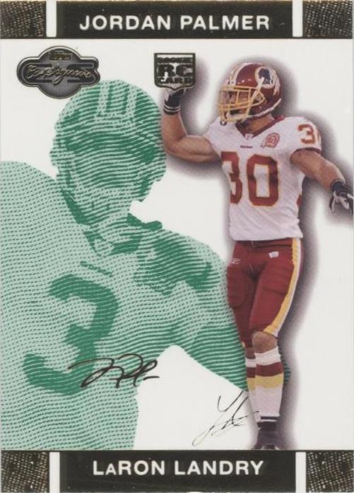 2007 Topps Co-Signers - LaRon Landry, Jordan Palmer #100 Green Changing ...