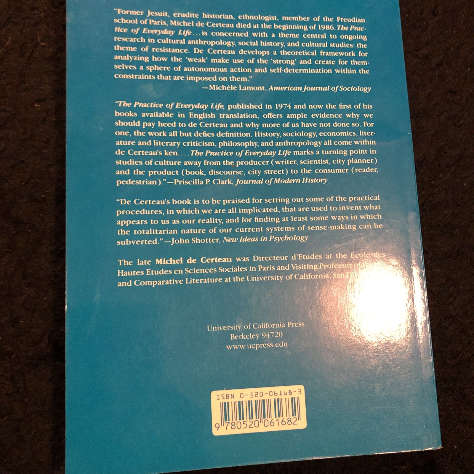 Practice of Everyday Life by Michel de Certeau (1988, Trade Paperback ...