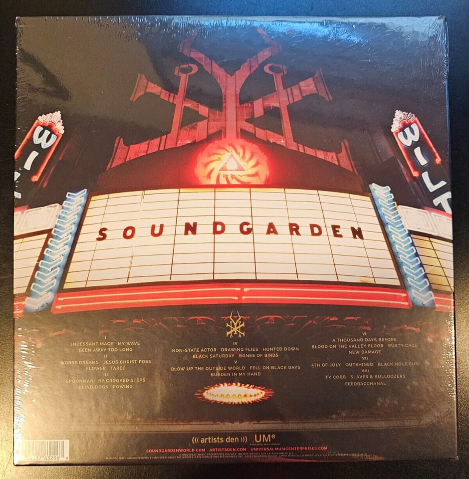 Soundgarden Live From the Artists Den 4LP Vinyl Boxset Sealed Chris ...
