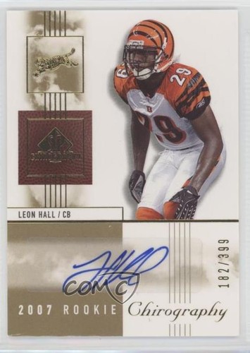 2007 SP Chirography - Rookie Chirography #115 Leon Hall /399 (AU, RC ...