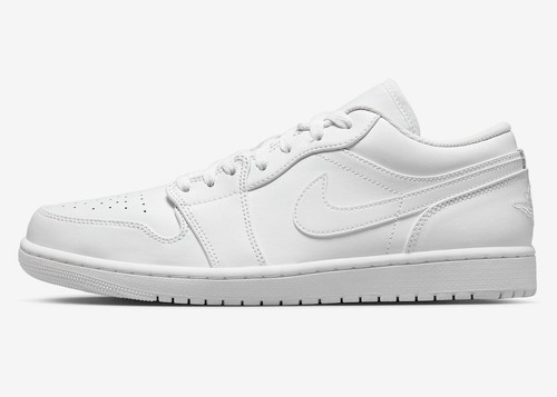 NEW Nike Air Jordan 1 Low Triple White Sneakers 553558-136 Mens Size | eBay