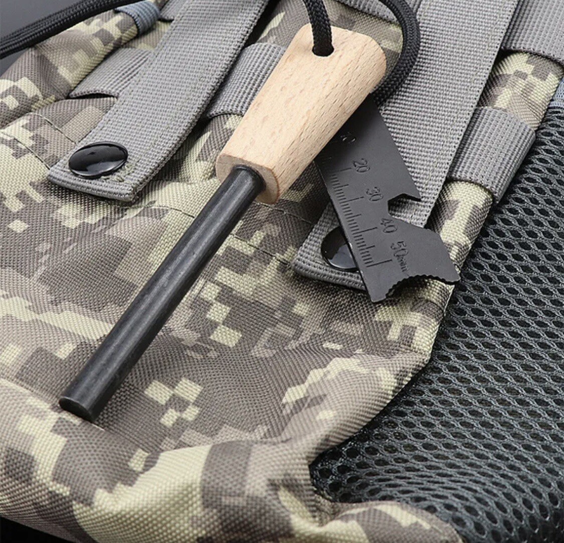 2 X Ferrocerium Rod 5" x 5/16" Fire Starter w/ Handle and Steel Striker ...