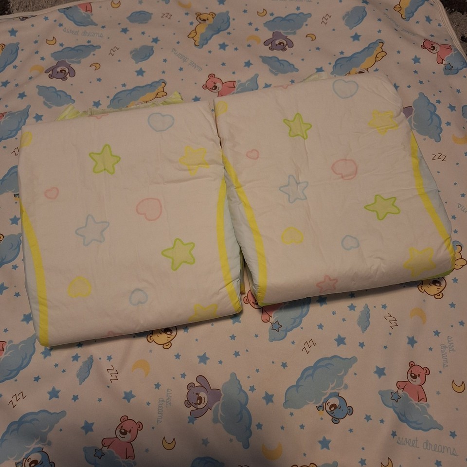 🎠 Kiddo Playtime Adult Diapers – Size Medium – 2 Pack plastic backed ...