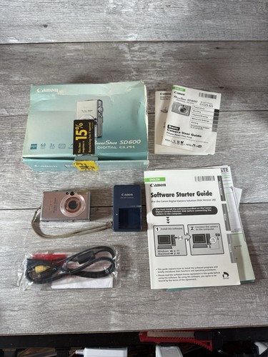 Cannon PowerShot SD600 Digital ELPH Camera with Box Manuals (READ) | eBay