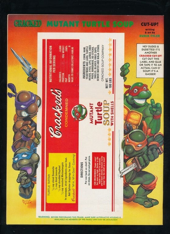 Comics-CRACKED-August 1990- Teenage Mutant Ninja Turtles -unused | eBay