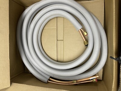 Mini Split Line Set Extension 17ft 1/4'' and 1/2" Flared Insulated ...