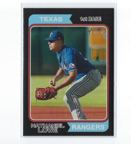 2023 Topps Heritage - Nate Lowe #104 Black Border /50 for sale online ...
