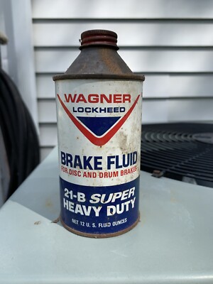 Vintage Wagner Lockheed Brake Fluid 12oz Can 21B Super Heavy Duty ...