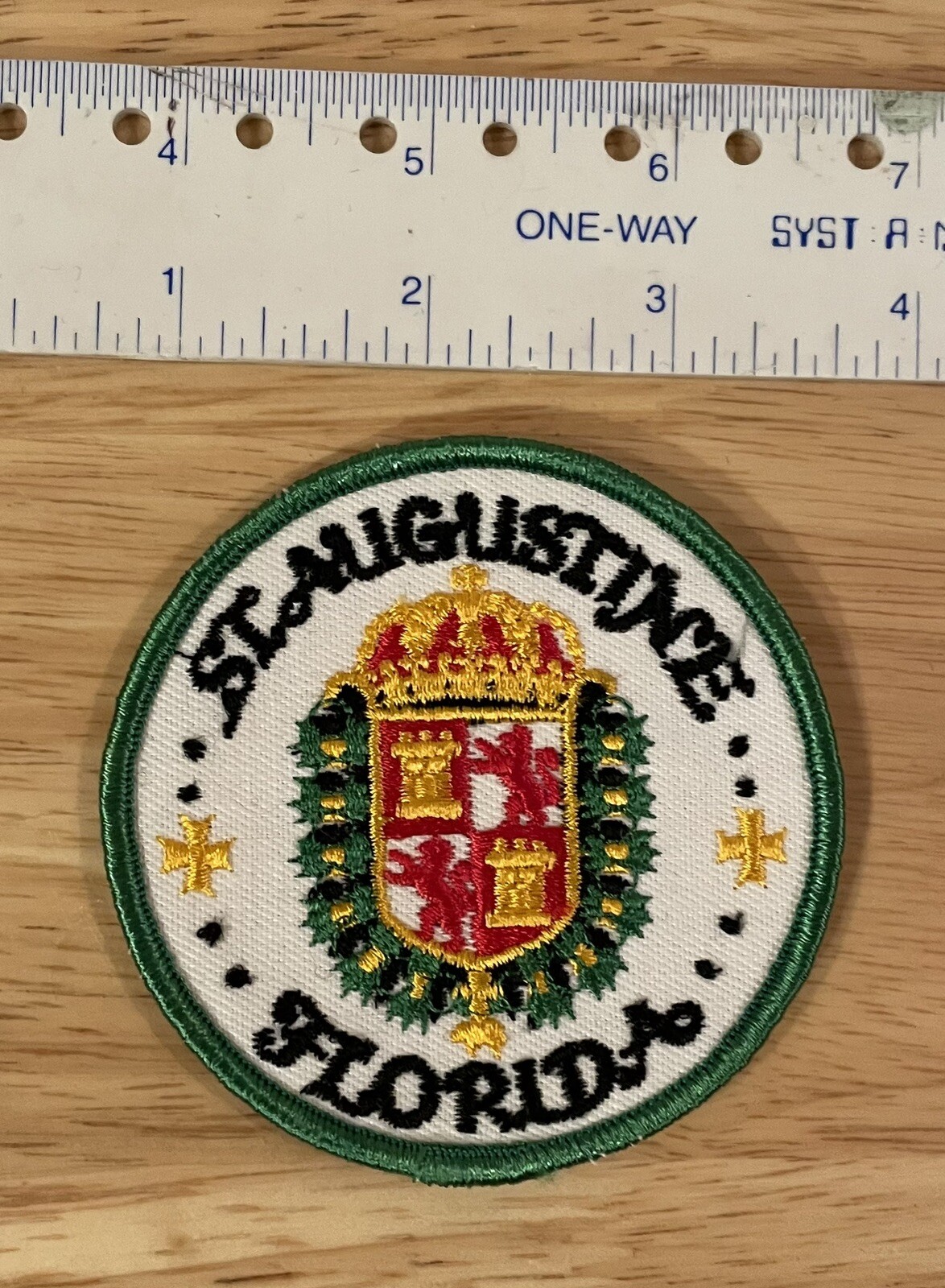 Vintage St. Augustine Florida Crown Shield Coat of Arms Round ...