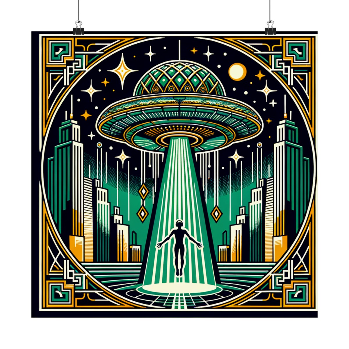 Ufo Abduction Drawing UFO Abduction Of A Pig, Myself, Acrylic, 2022