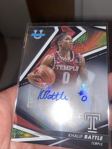 2022-23 Bowman University Best Khalif Battle Auto Temple Owls🏀🔥 | eBay