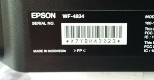 Epson WorkForce WF-4834 Wireless All-in-One Color Inkjet Printer Copy ...