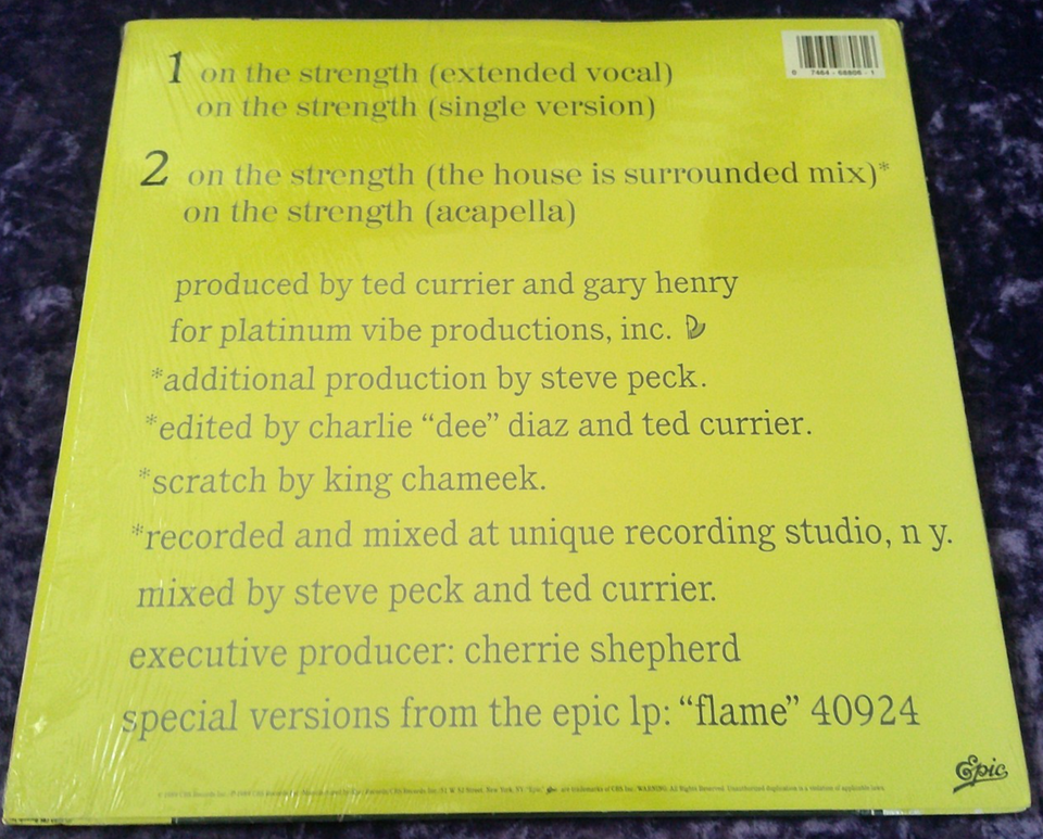 Flame With Tony Terry – On The Strength - US NEW JACK SWING/SYNTH POP/HOUSE 12" | eBay