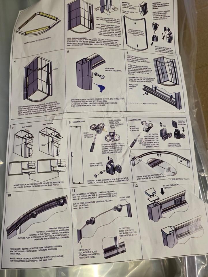 New Glass Shower Screen, Quadrant Enclosure - Auction | eBay UK