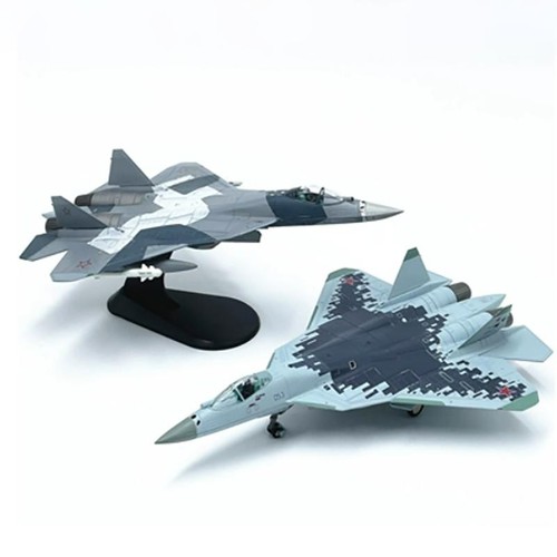 1:100 Scale Russian Su-57 Fighter Plane Model Diecast Alloy Aircraft ...