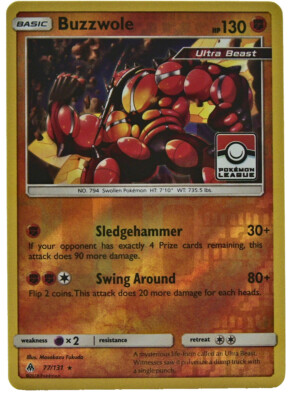Buzzwole 77/131 Reverse Holo League Promo Forbidden Light NM+ w/eBay ...