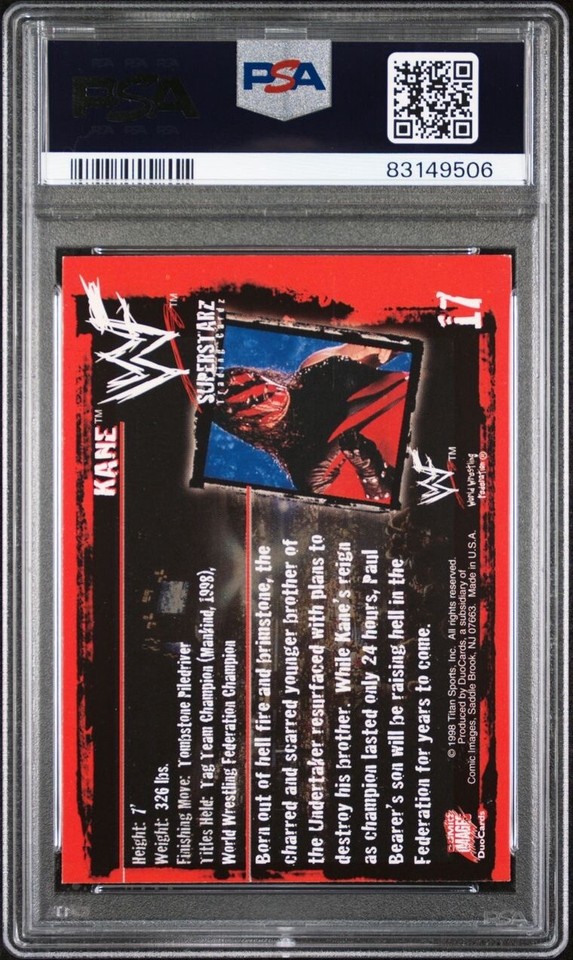 Kane 1998 WWF Superstarz #17 Rookie Autograph PSA Auto 10 WWE - C | eBay