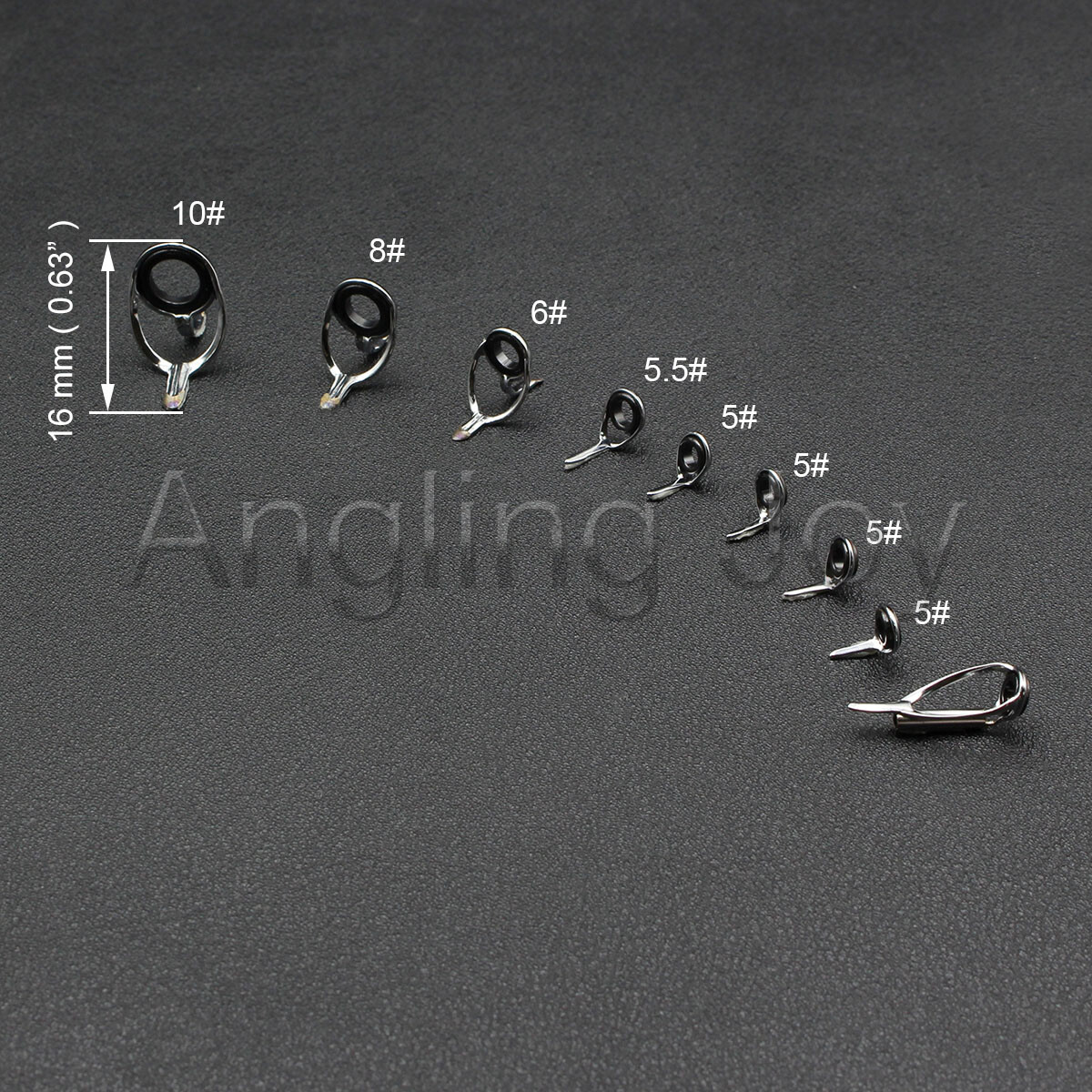9 pcs Set Casting Fishing Rod Guides Eye Line Ring for Rod Building and ...