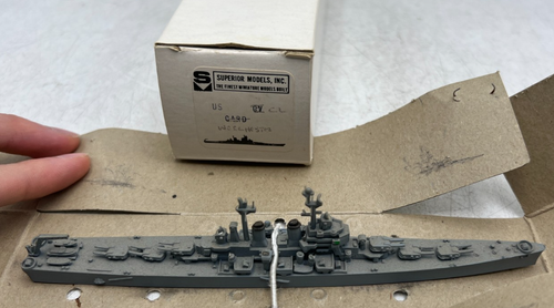 Superior Models Painted WWII USS Worcester Class Cruiser Navy Ship 6 1/ ...
