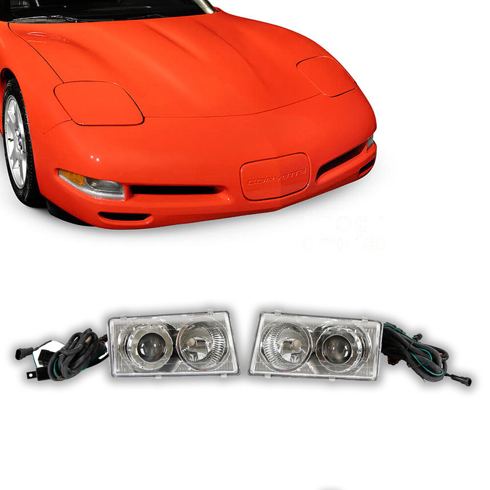Projector Headlights Chrome For 1996-2004 C5 Z06 Chevrolet Corvette Set ...