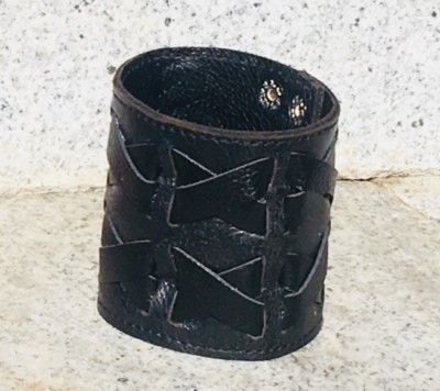Leather Wrist Cuff bracelet wristband protector Metal Gothic Biker ...