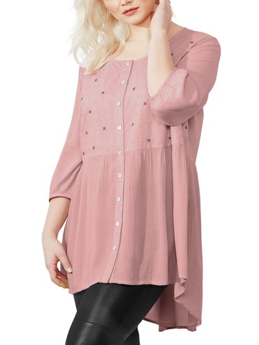 Ladies Ellos Dusky Pink Petal Tunic | eBay UK