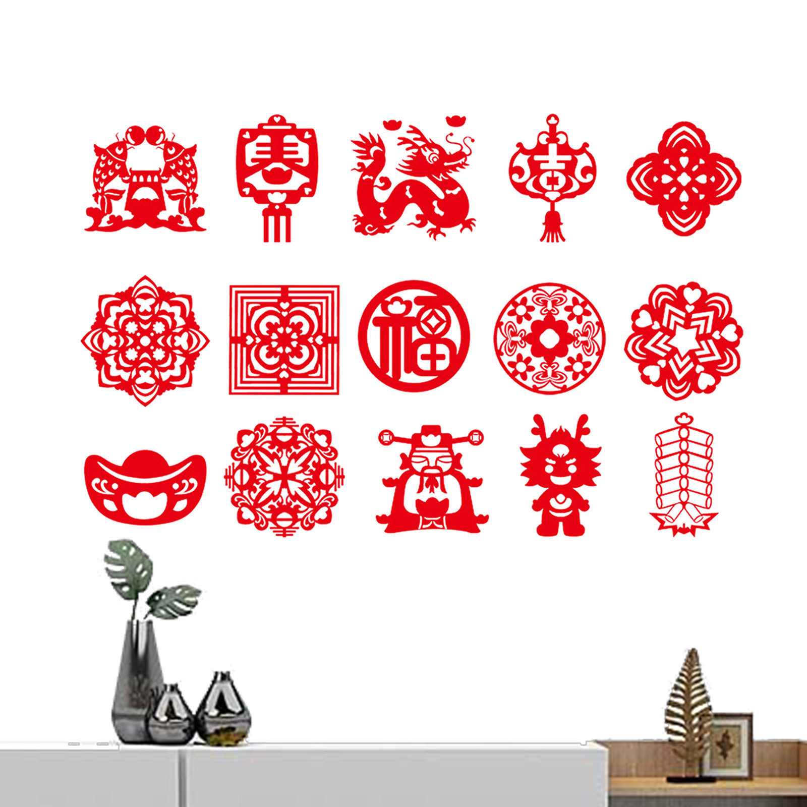DIY Chinese Paper Cutting Art Kit Spring Festival Paper-Cut Kit for ...
