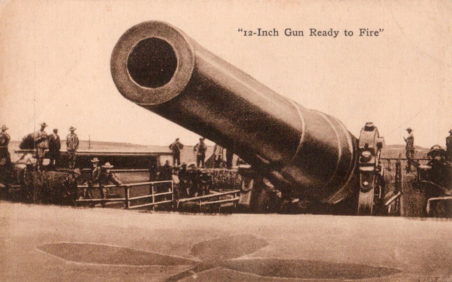 Vintage GL Thompson Postcard Army Coast Artillery 12-Inch Gun Ready to ...