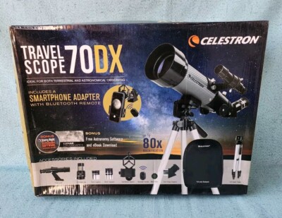 Celestron Travel Scope 70 DX Portable Refractor Telescope w/ Bluetooth Remote 50234220354 | eBay