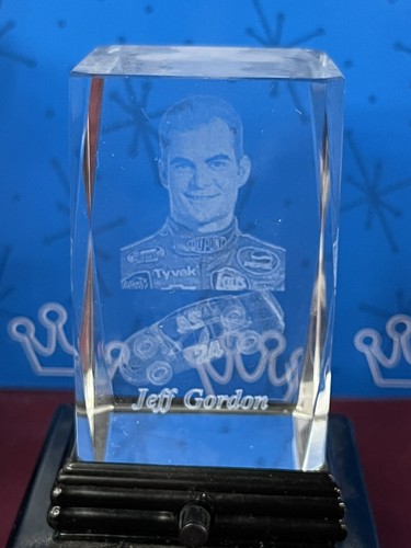 Jeff Gordon 24 NASCAR 3-D Laser Etched Glass Paperweight With Lighted ...