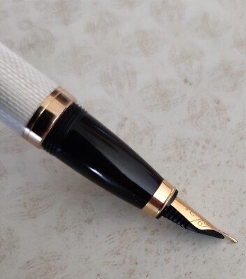 🔴Luxuriously made fountain pen SCHMIDT w/gold plated M nib - No cap🔴 | eBay