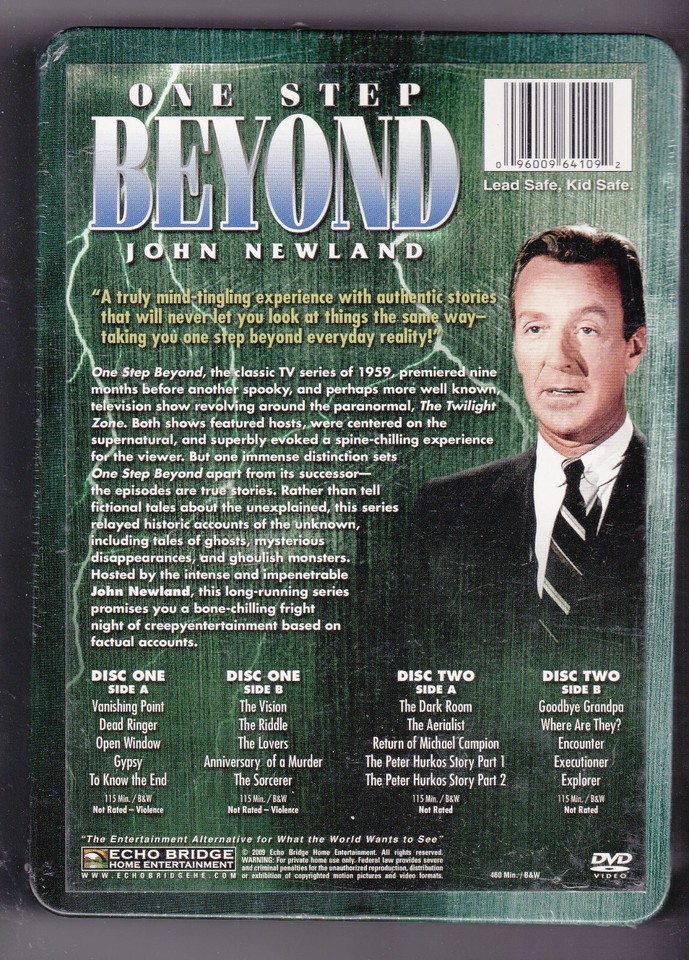 One Step Beyond DVD NEW 20 Episodes w/ John Newland - Collector's Tin Case | eBay