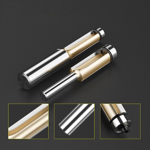 1/4"1/2" Shank Straight Flush Trim Router Bit 2Flute Bearing ...