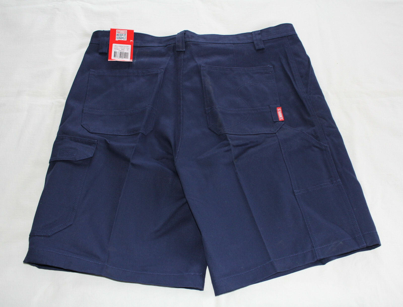Stubbies BB5603 Mens Navy Cotton Drill Cargo Work Shorts Size 97R New ...